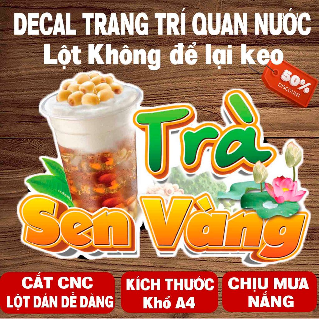 Golden Lotus Tea DECAL - Decorating Drinks, Carts, Glass Cabinets with ...