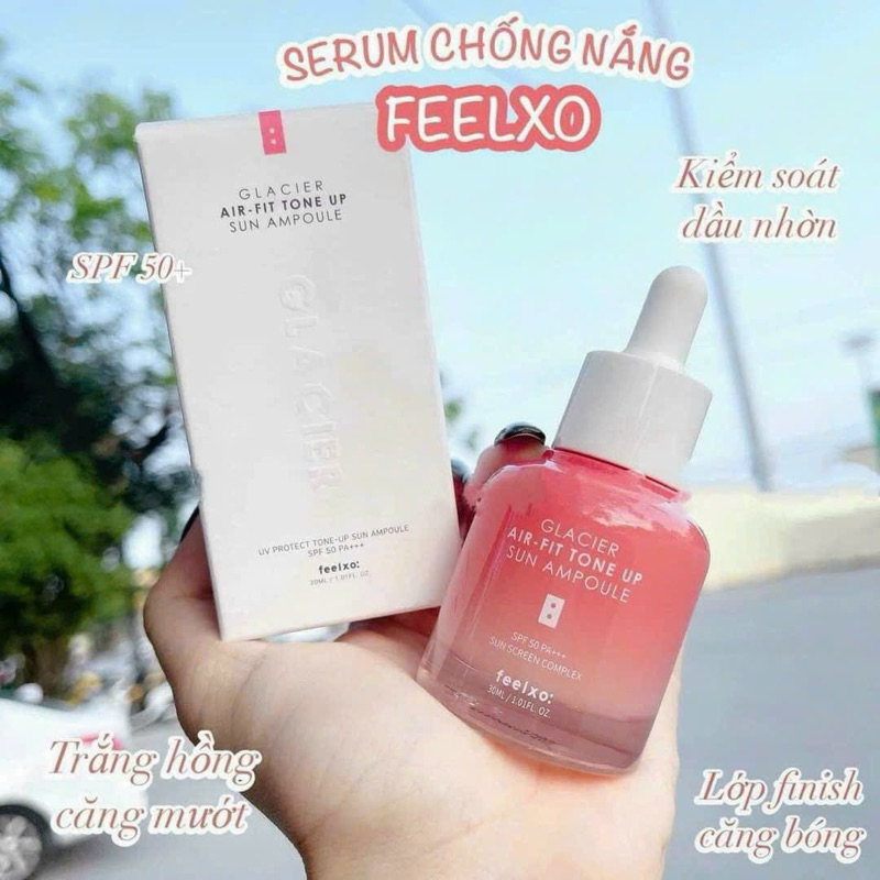 Feelxo Glacier Air-Fit Tone Up Sun Ampoule SPF50+/PA+++ 30ml | Shopee ...