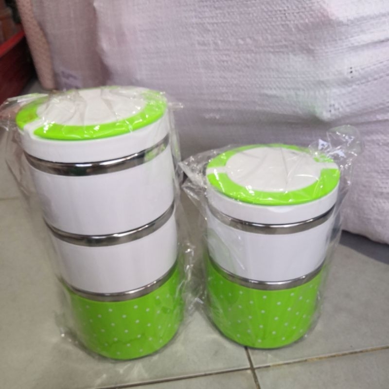 2-layer, 3-layer stainless steel thermos lunch box | Shopee Philippines