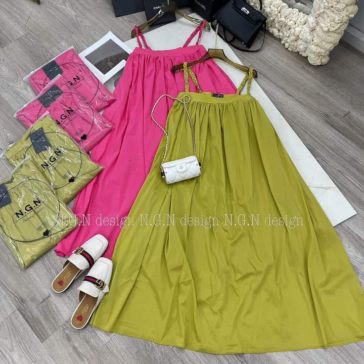 Spaghetti Strap Maxi Dress With Twist Straps Shopee Philippines