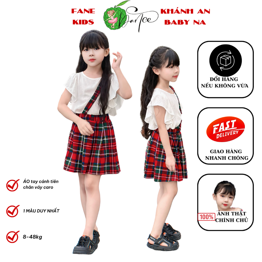 Korean schoolgirl uniform Set KHANH AN BABY NA white shirt with sleeves ...
