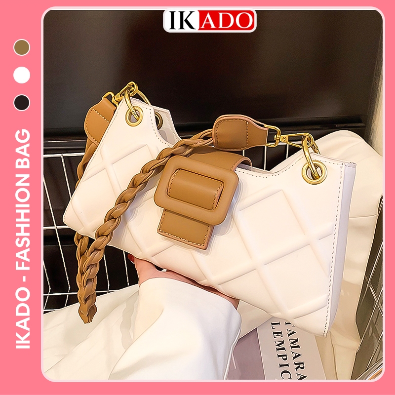 Ikado women's crossbody bag for going out with chain, cute Korean ...