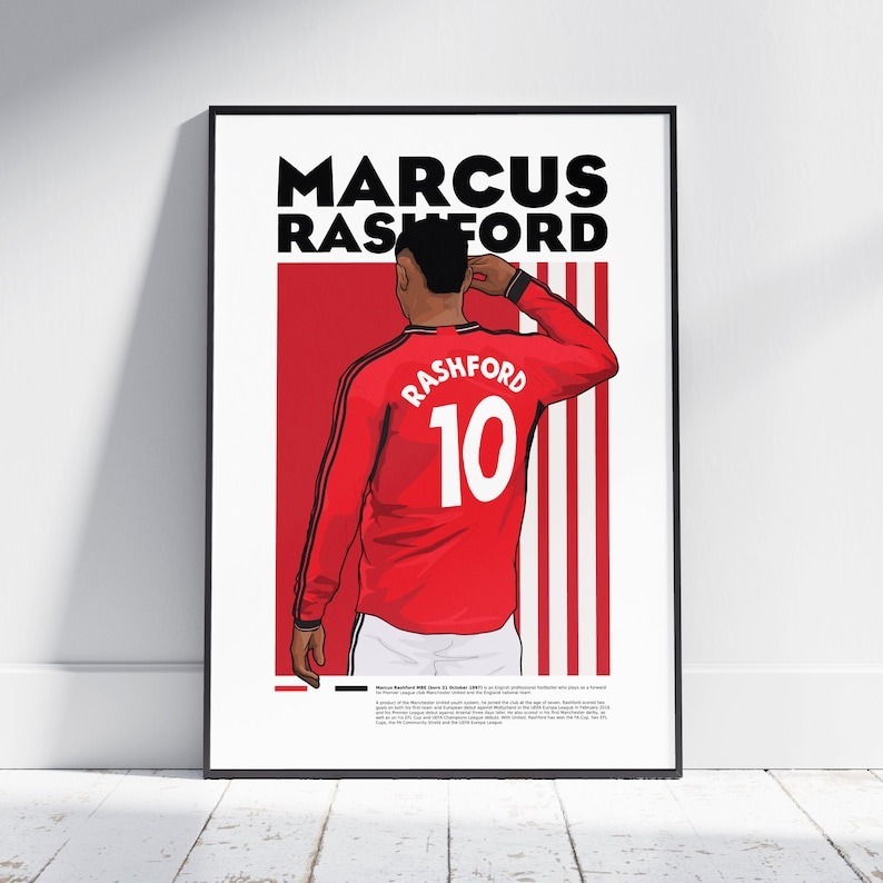 Marcus Rashford Football Player Portrait Print | Shopee Philippines