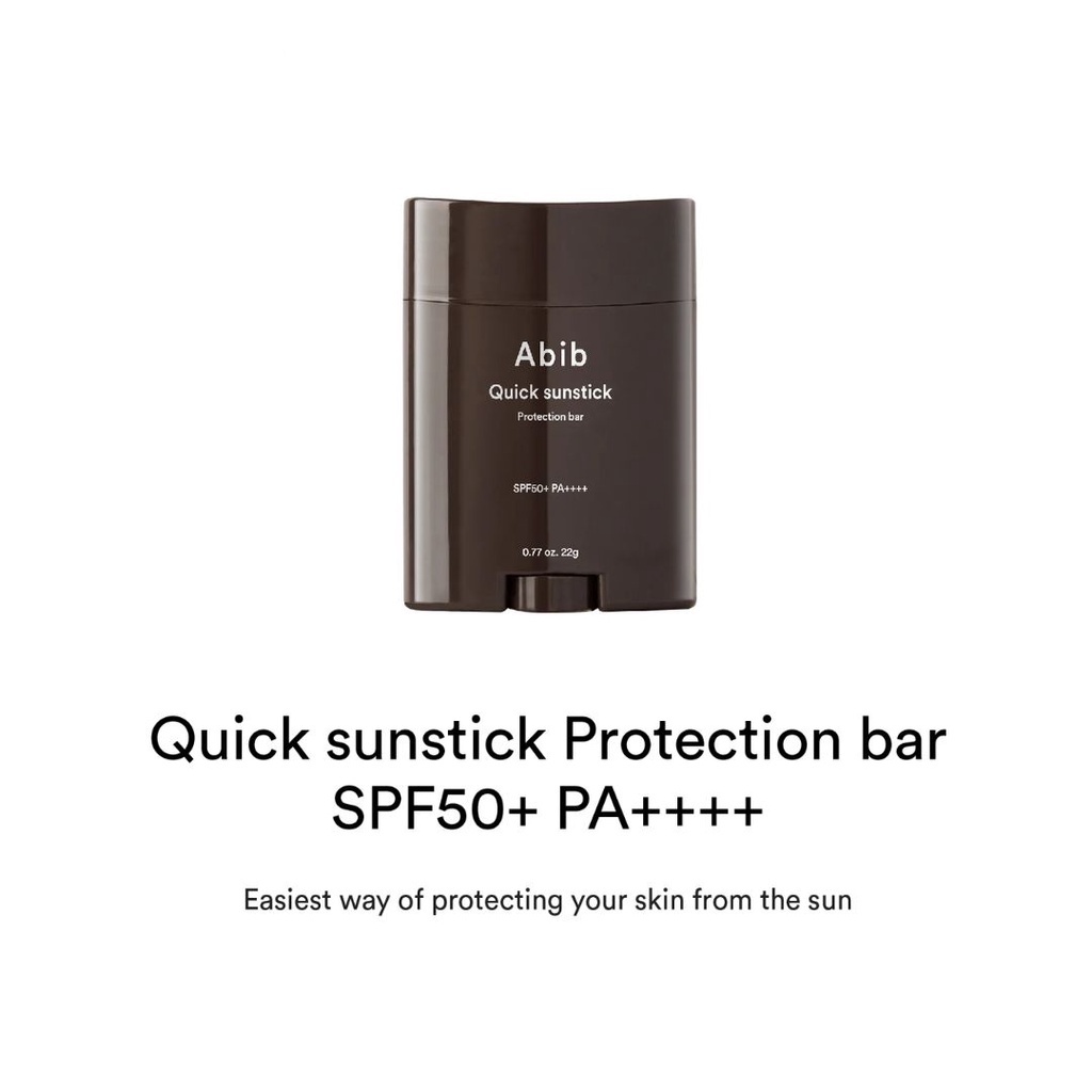 ABIB QUICK SUN STICK PROTECTION BAR Chemical Sunscreen Wax 22g | Shopee ...