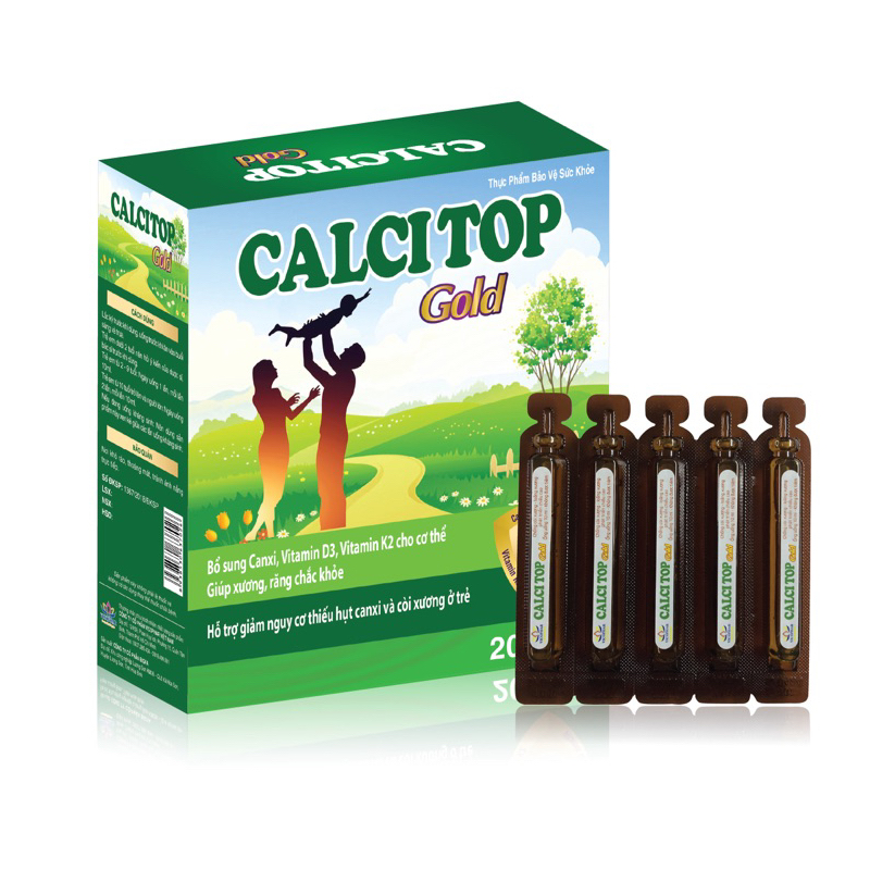 Calcium Top Gold - Box/20 tubes, Calcium and Vitamin D3,K2 supplement ...