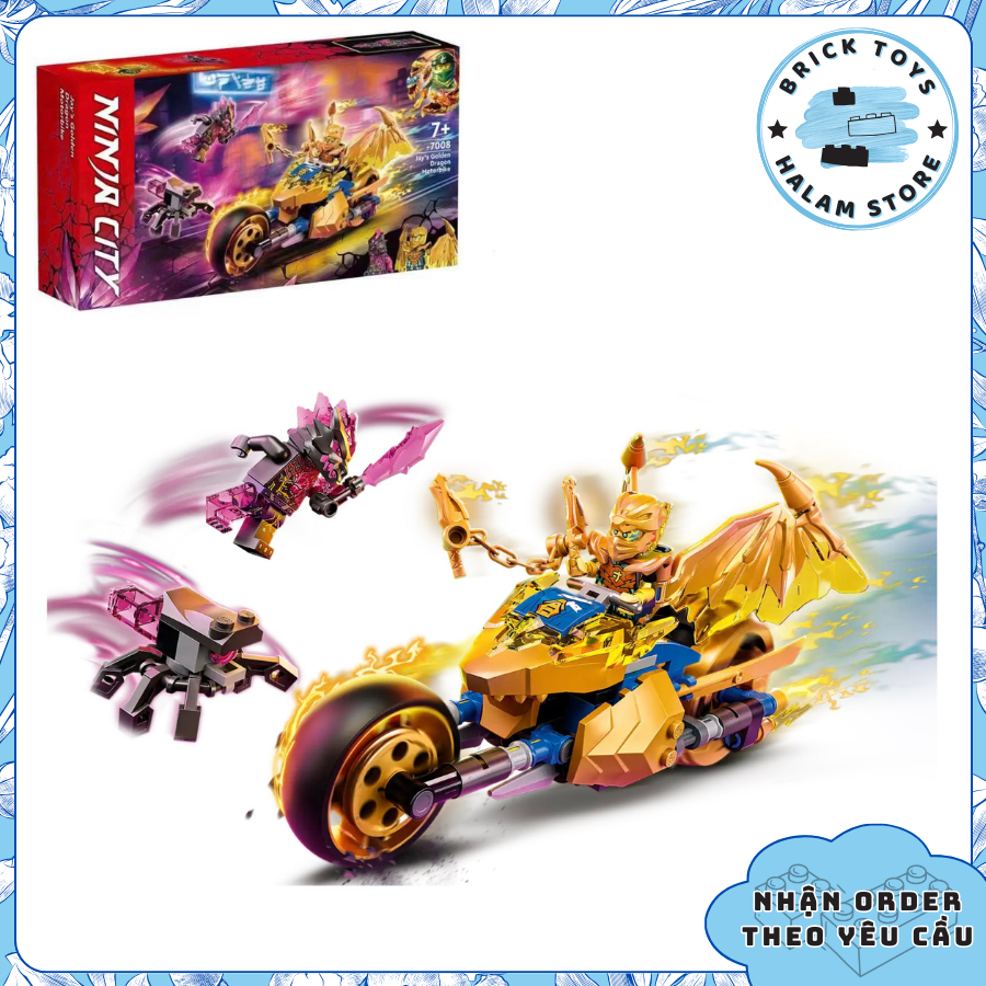 Ninjago 7008 71768 Jay Dragon Motorbike assembly toy - Ninja City model ...