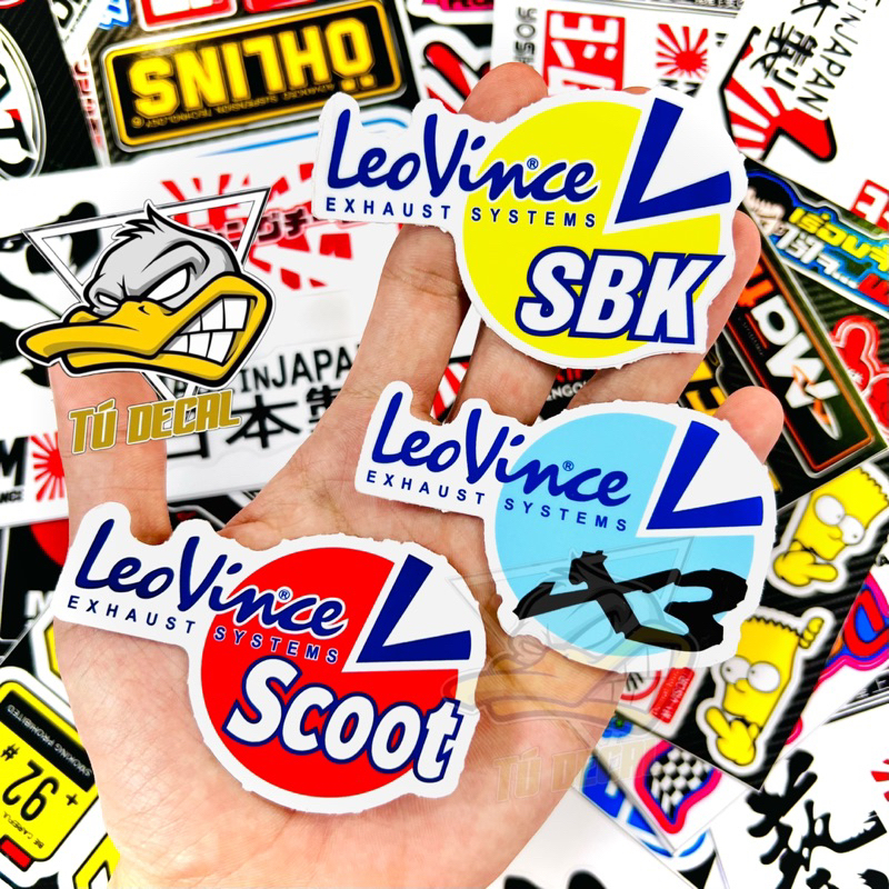 Leovince Logo Sticker with 3 Outstanding Blue Yellow Red Color ...