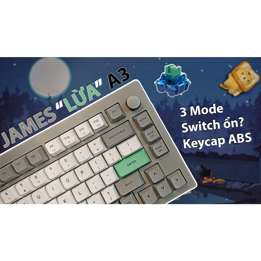 Jamesdonkey A3 gray keyboard, 3 modes, RGB light, forward circuit, 5 ...