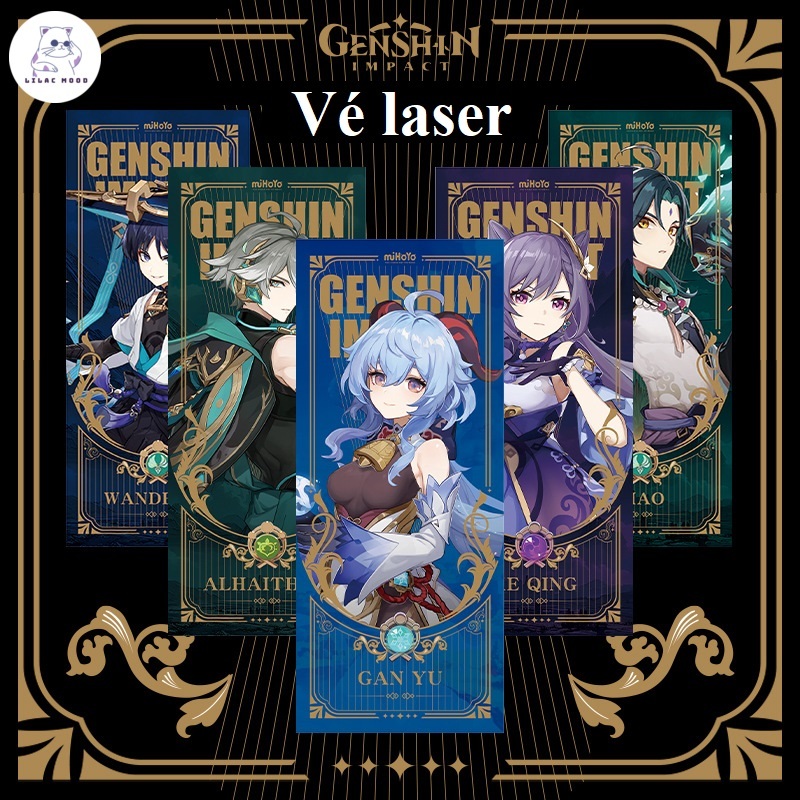 (available-11 Models) Genshin Impact | Laser tickets (4) hologram laser ...