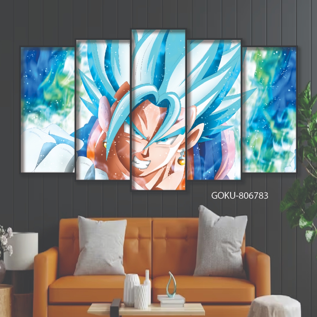 Combo SET OF 5 GOKU-IN PVC CHARACTER WALL PAINTINGS | Shopee Philippines