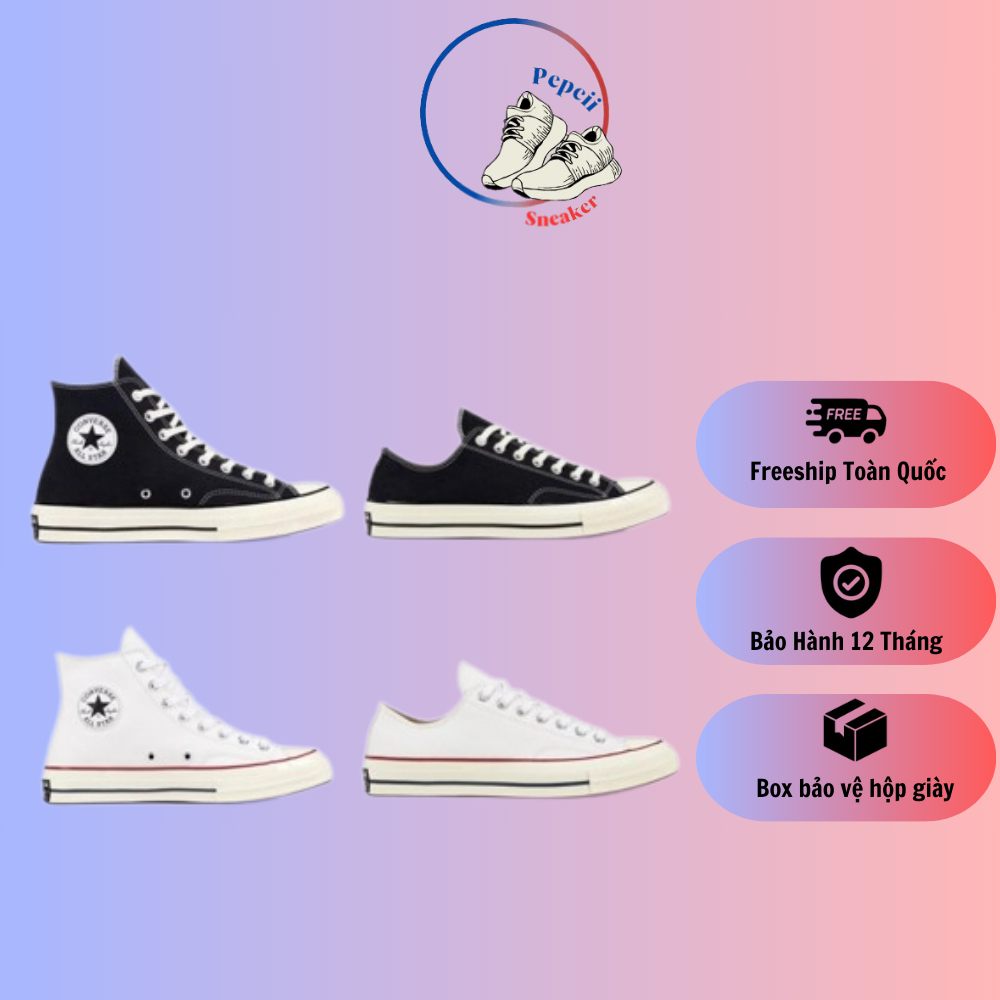 Convers Chuck taylor 1970s black and white low and high top Sneaker, S ...