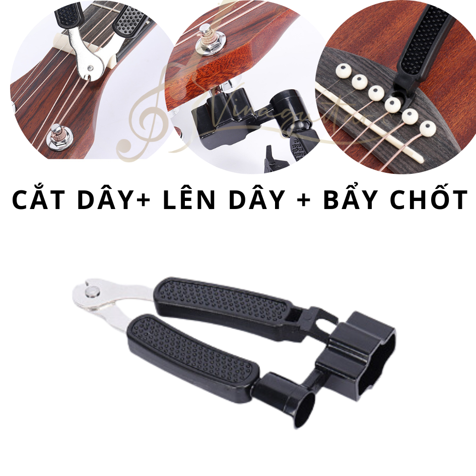 3-in-1 string changing tool for Guitar and Ukulele (combo from 2 pieces ...