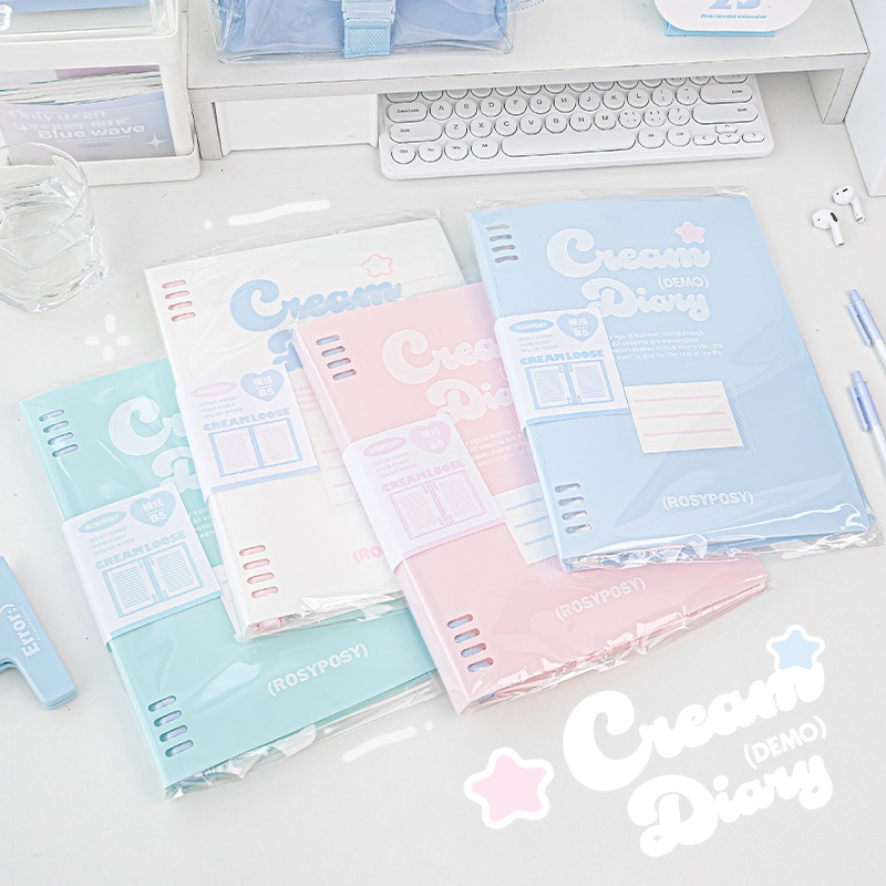 Binder Plastic Cuffs B5 Cream Diary Rosy Posy | Shopee Philippines