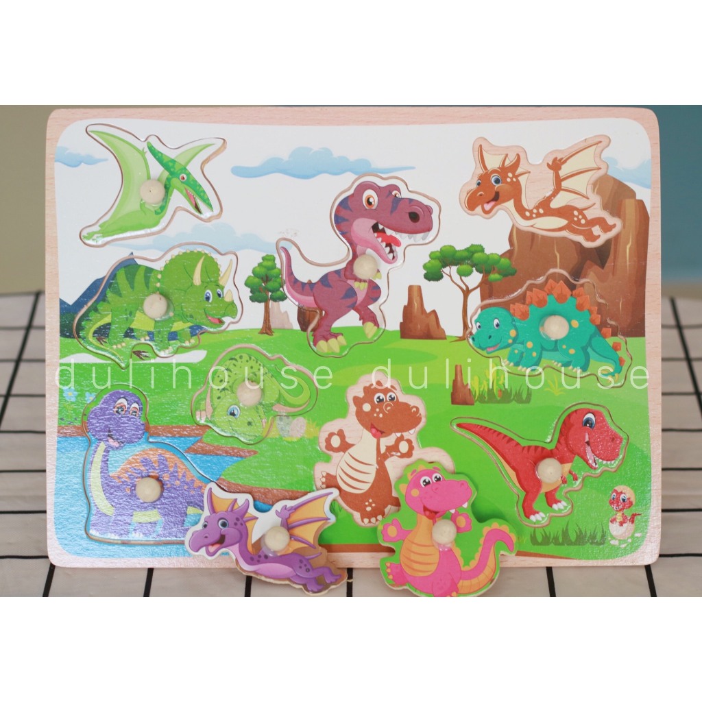 Wooden educational toys - Winwintoys Animal recognition board with ...