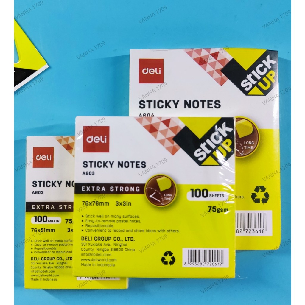 Deli A002/602 & A003/603 STICKY NOTEs notepads, STICKY NOTEs. | Shopee ...