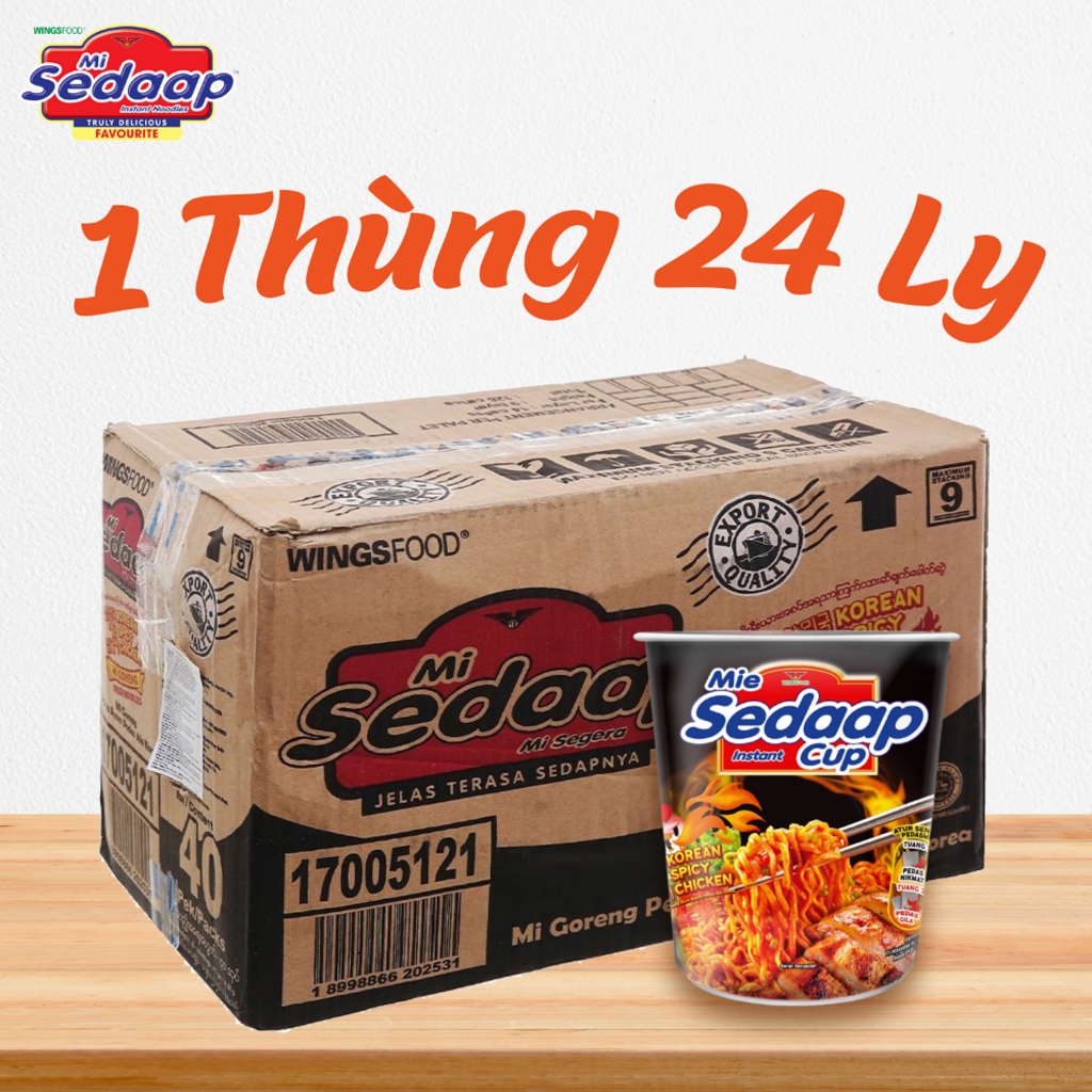 Box of 24 Sedaap Instant Noodles Korean Spicy Chicken Flavor 81g ...