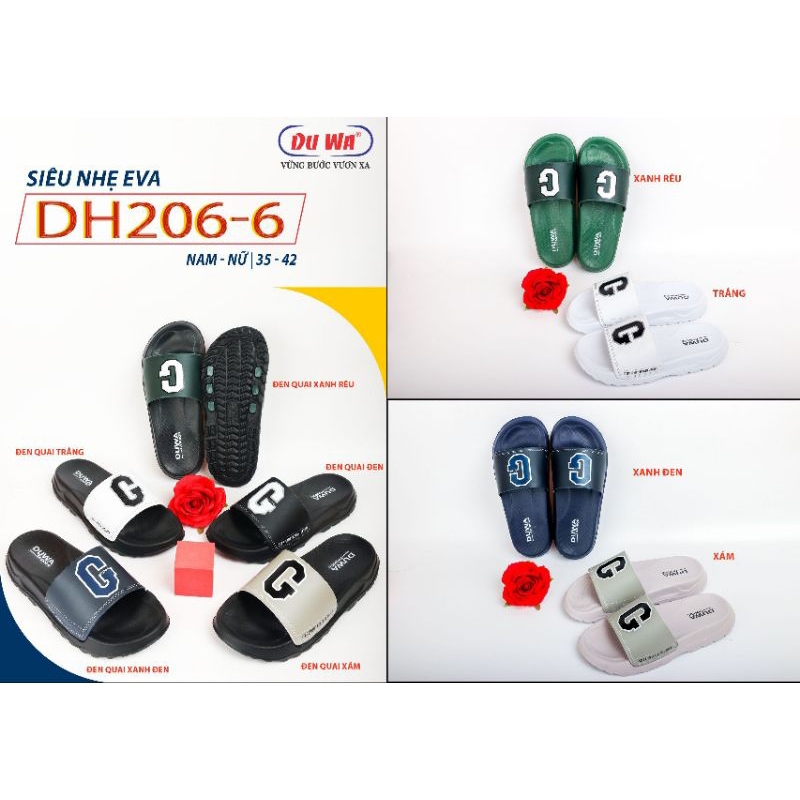 Plastic slippers with buttons on the back for men and women from Duwa ...