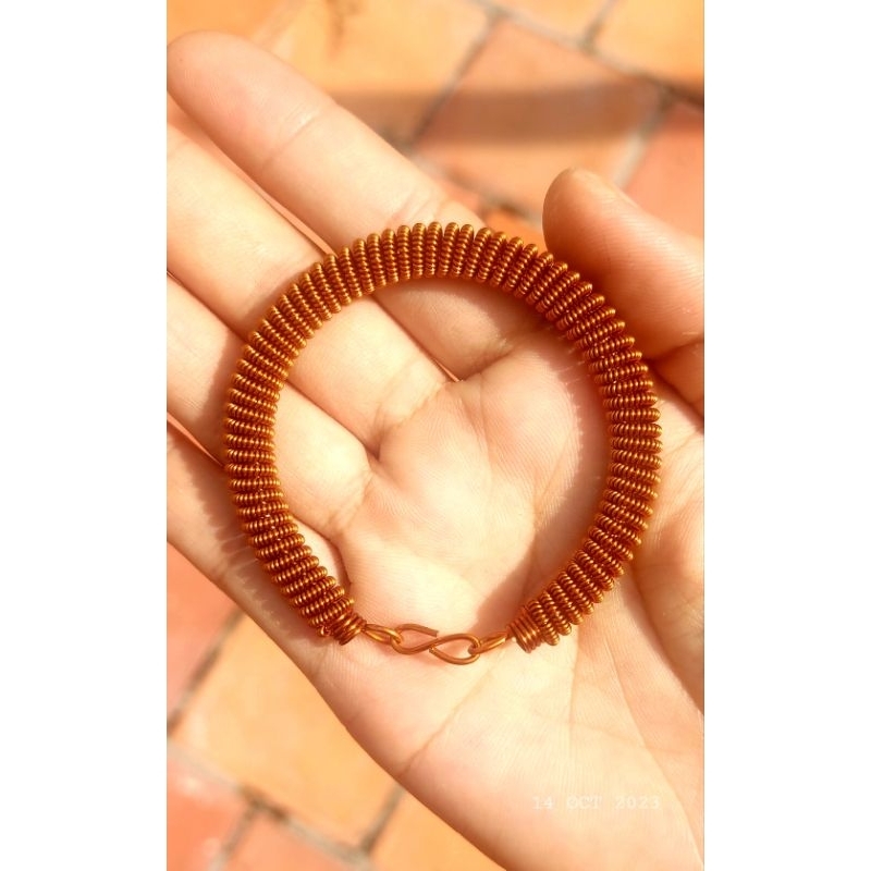 Handmade pure red copper wire bracelet | Shopee Philippines