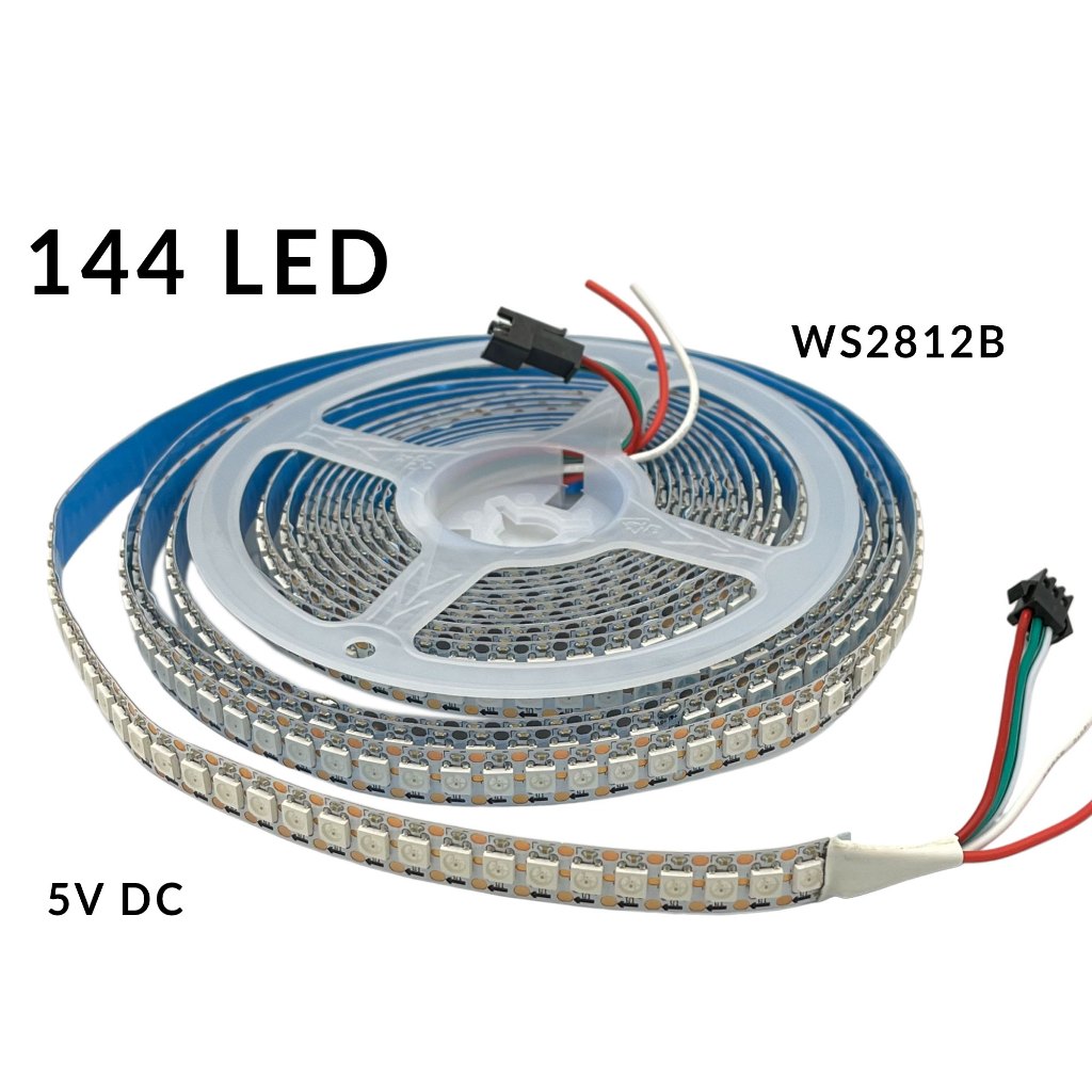 Argb 144 Led chasing light string Ws2812 Ws2812b 5V DC width 12mm ...