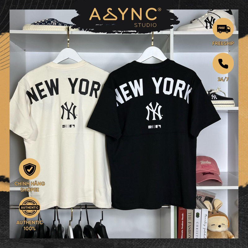 (Auth) New Era x MLB New York Series T-Shirt Cream White and Black CODE ...