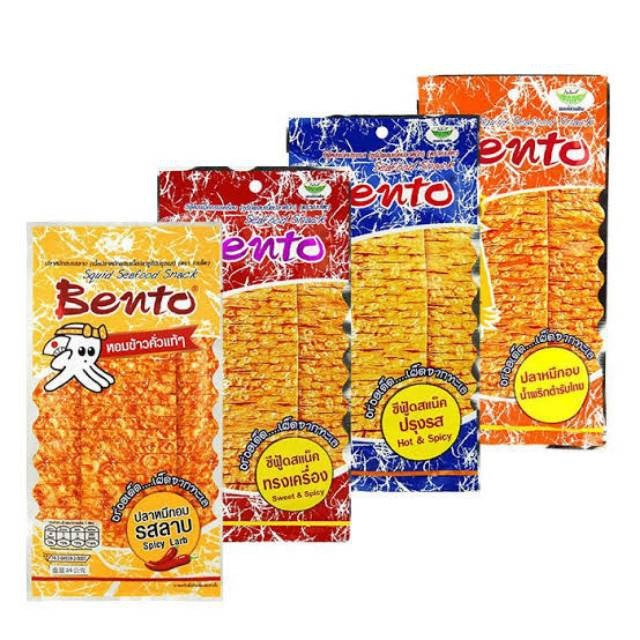 Thai Bento Squid Seafood Snack with many flavors 20gr pack - Squid ...