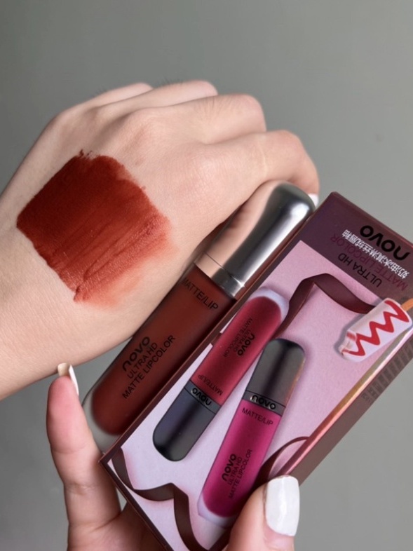 [Novo] Genuine Novo Ultra HD red-brown lipstick (with real photos taken ...
