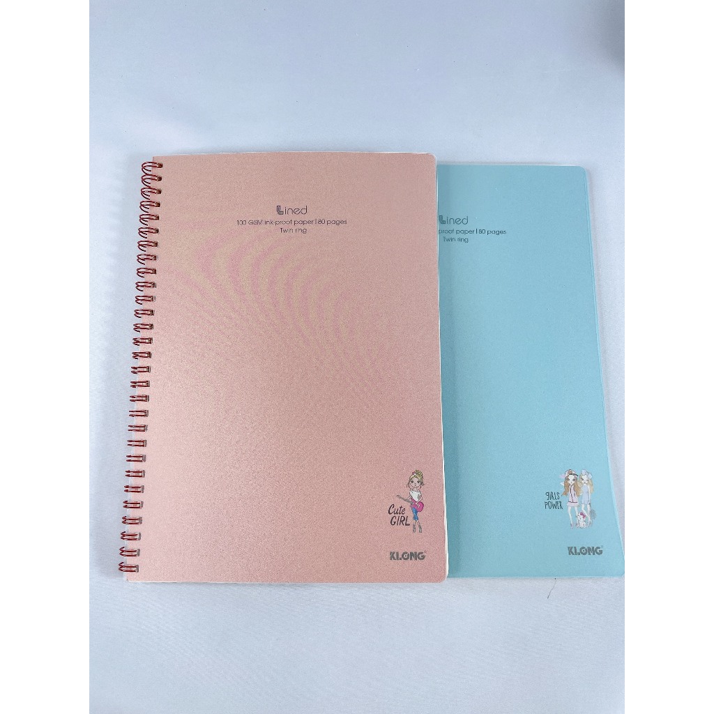 XO Notebook / Double spring notebook Klong Checkered, Horizontal Lines ...