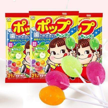 Fujiya Pop Candy Japanese tooth decay-free fruit lollipop 122g | Shopee ...