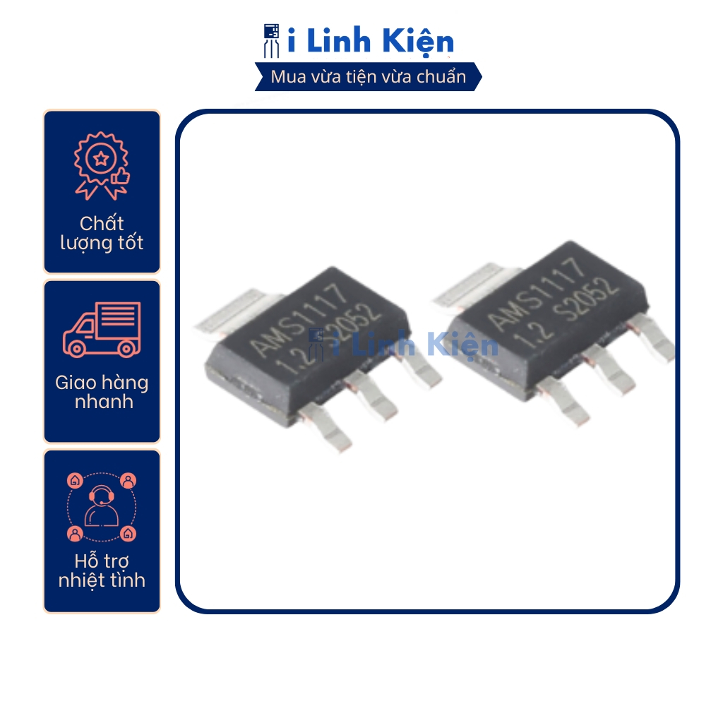 Ams1117 High quality voltage regulator IC AMS1117 1.2V 1A SOT-223. | Shopee Philippines