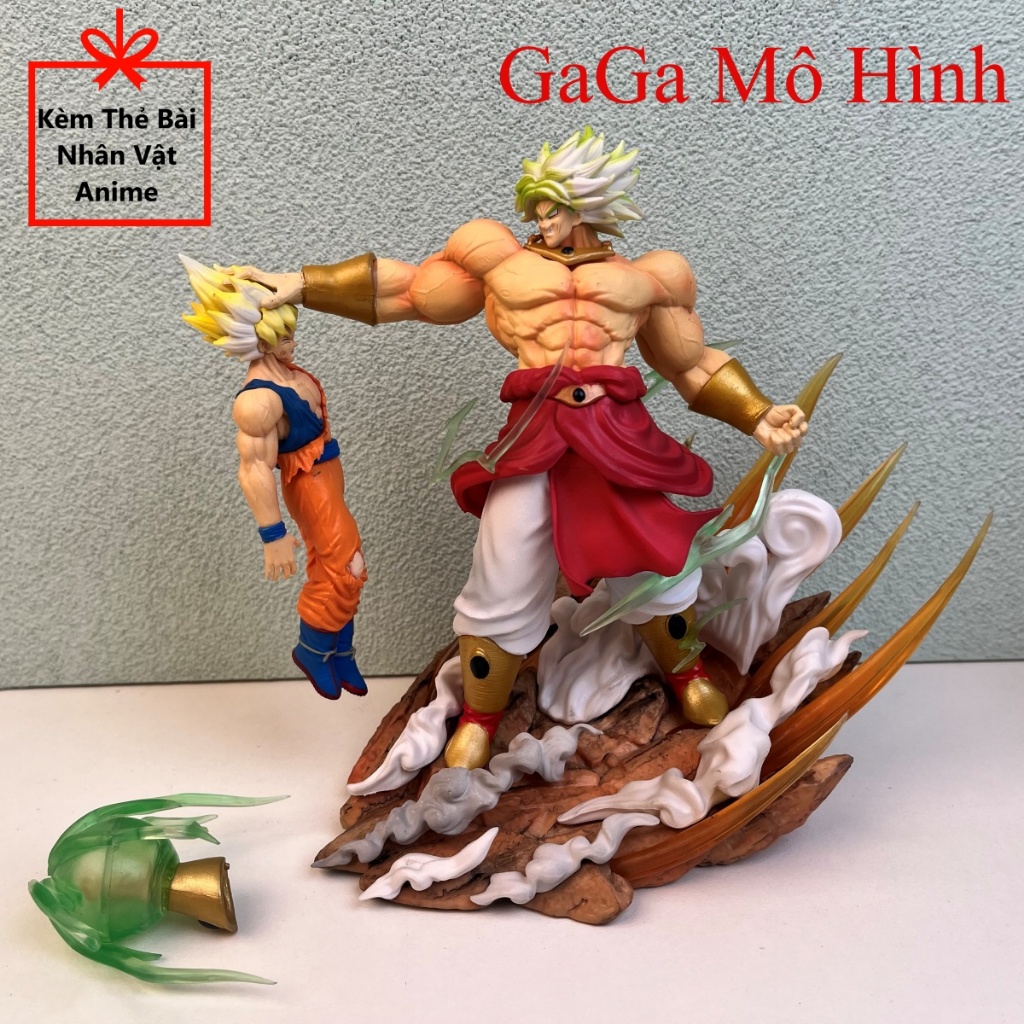 Dragonball Broly Holding Gokus Head With 2 Replacement Arms Gagamohinh Anime Card Included