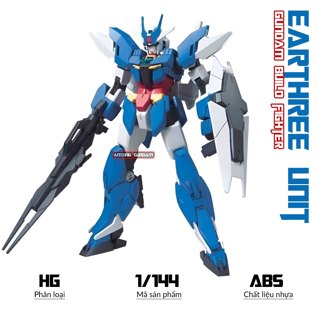 Hg Core Gundam Assembly Model & Earthree Unit, 1/144 Gunpla, Plastic Model, Collectible Puzzle ...