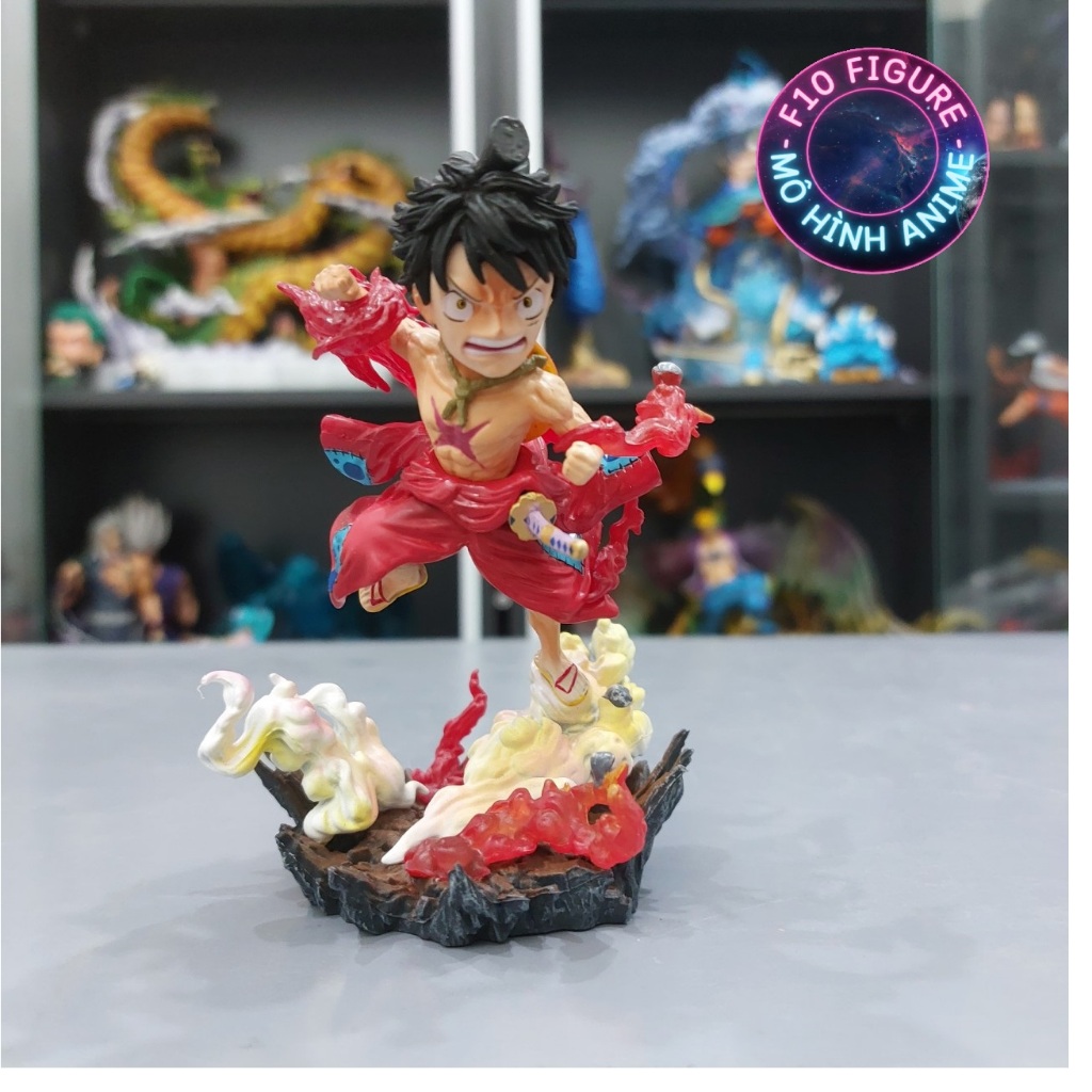 Chibi Luffy figure punches with beautiful effects - One Piece Luffy ...