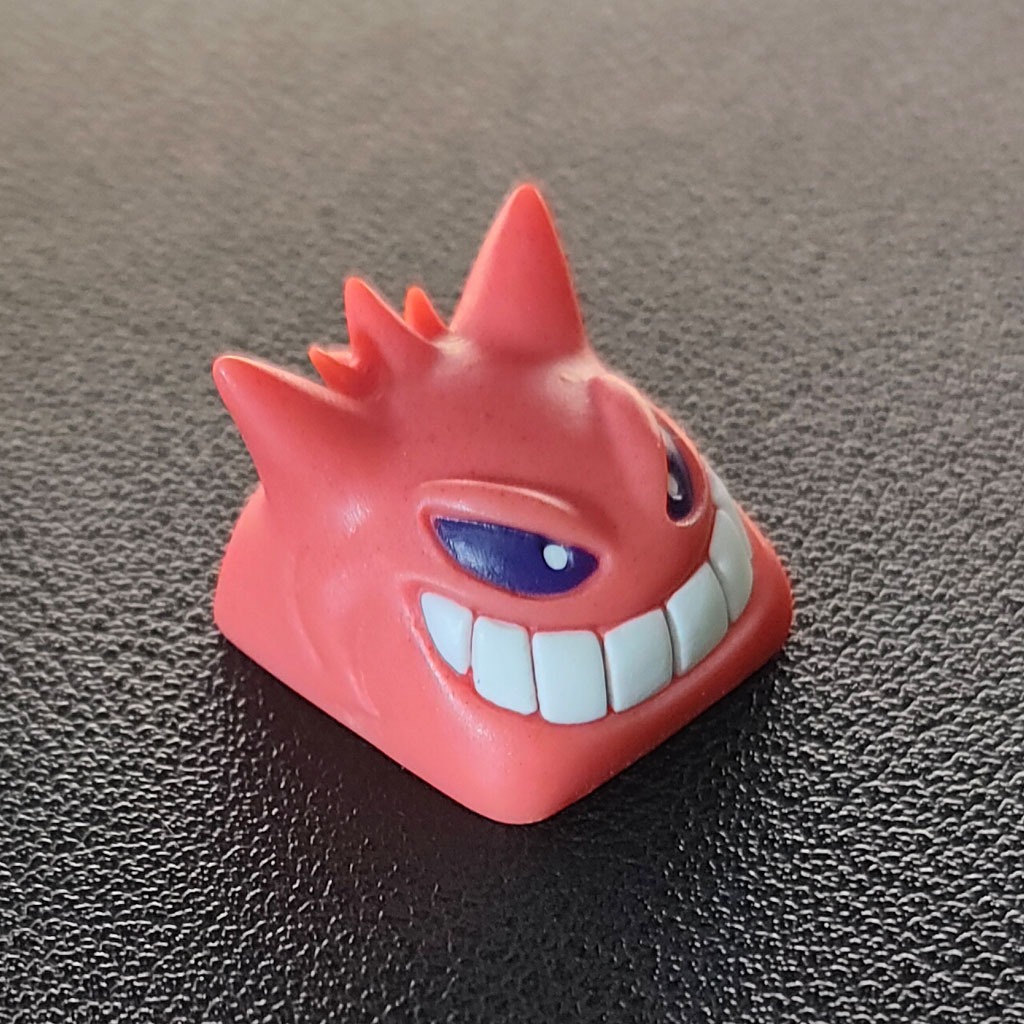 Artisan keycap gengar mechanical keyboard button pink with purple eyes ...