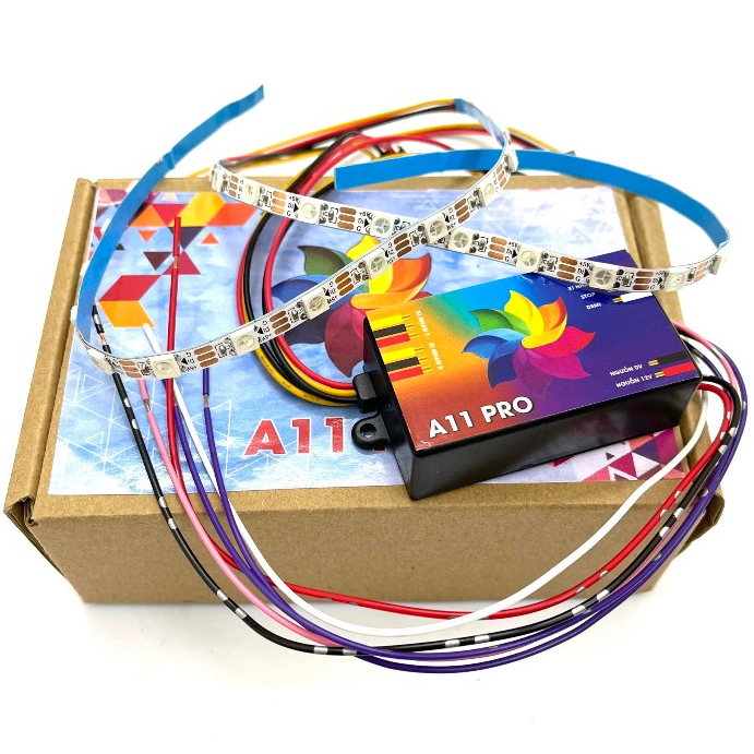 A11 Pro led Light Circuit Controlled on phone with 7-color audi led ...