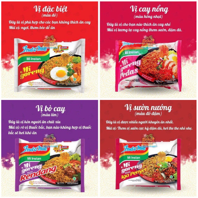 Dry Fried Noodles, Indomie Noodles 4 Super hot Flavors (combo Of 10 ...