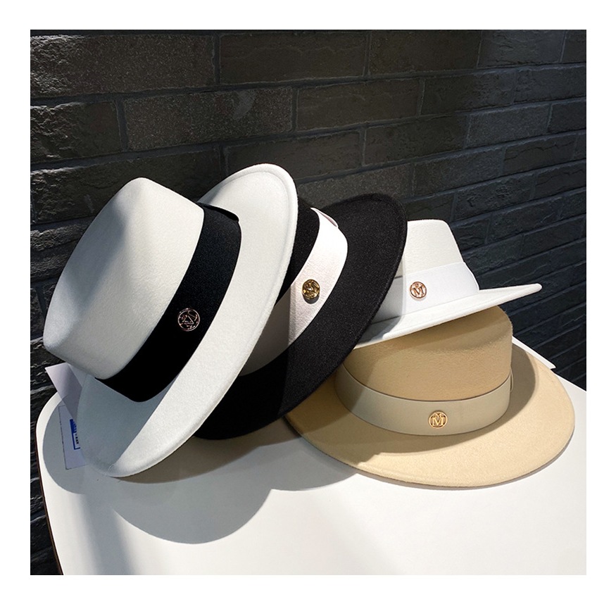 High-quality M-shaped felt hat with detachable belt, latest model 2024 ...