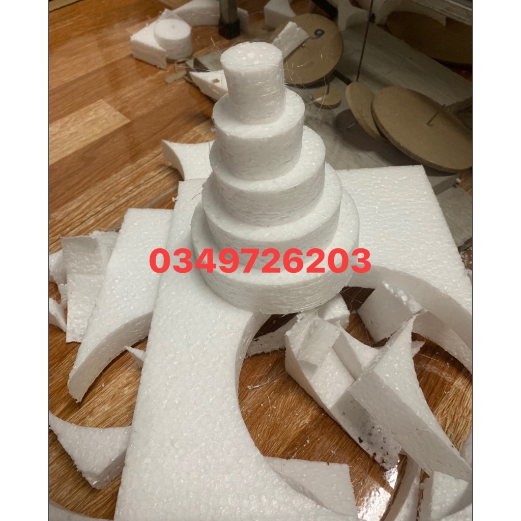 White Round Foam Tower (Fortune Tower, Engagement, Emperor) - (H5cm ...