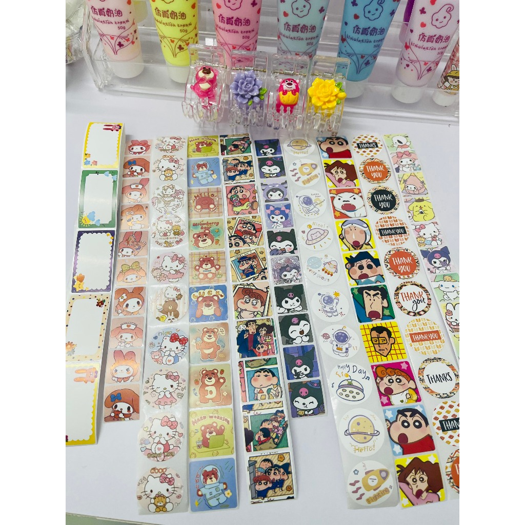 Odd stickers of 100 random sheets with many super cute patterns used to ...
