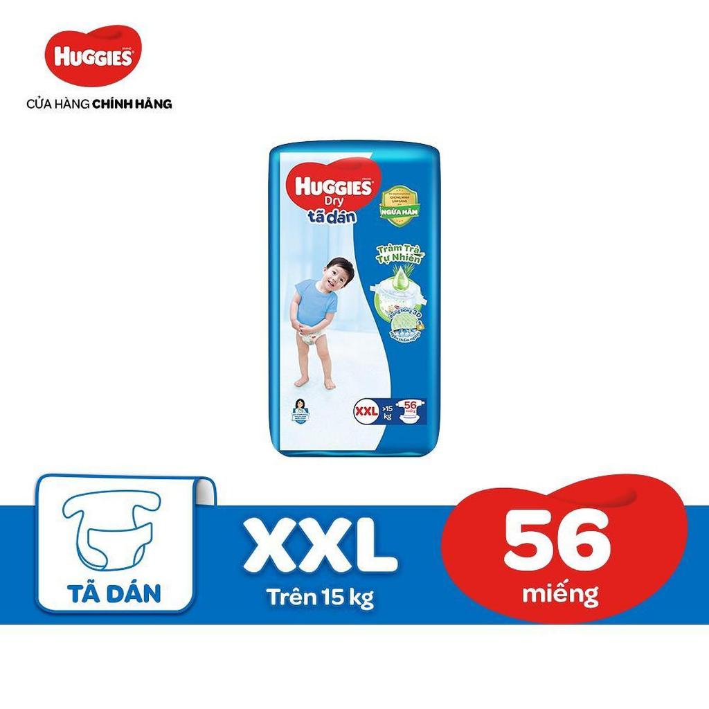 Huggies DRY Tea Tree Diapers SUPER JUMBO Pack (M76 / L68 / XL62 / XXL56 ...