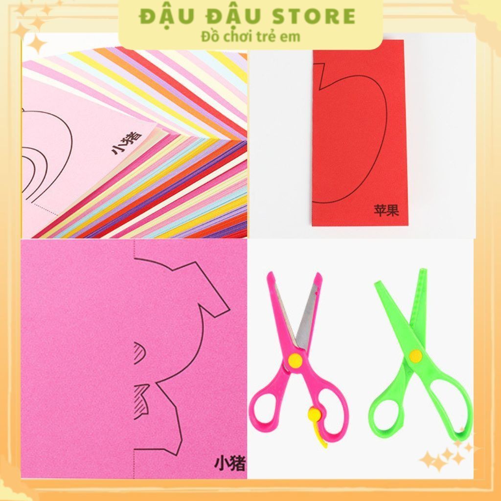 Craft paper cutting set of 180, 240 shaping sheets with free plastic ...