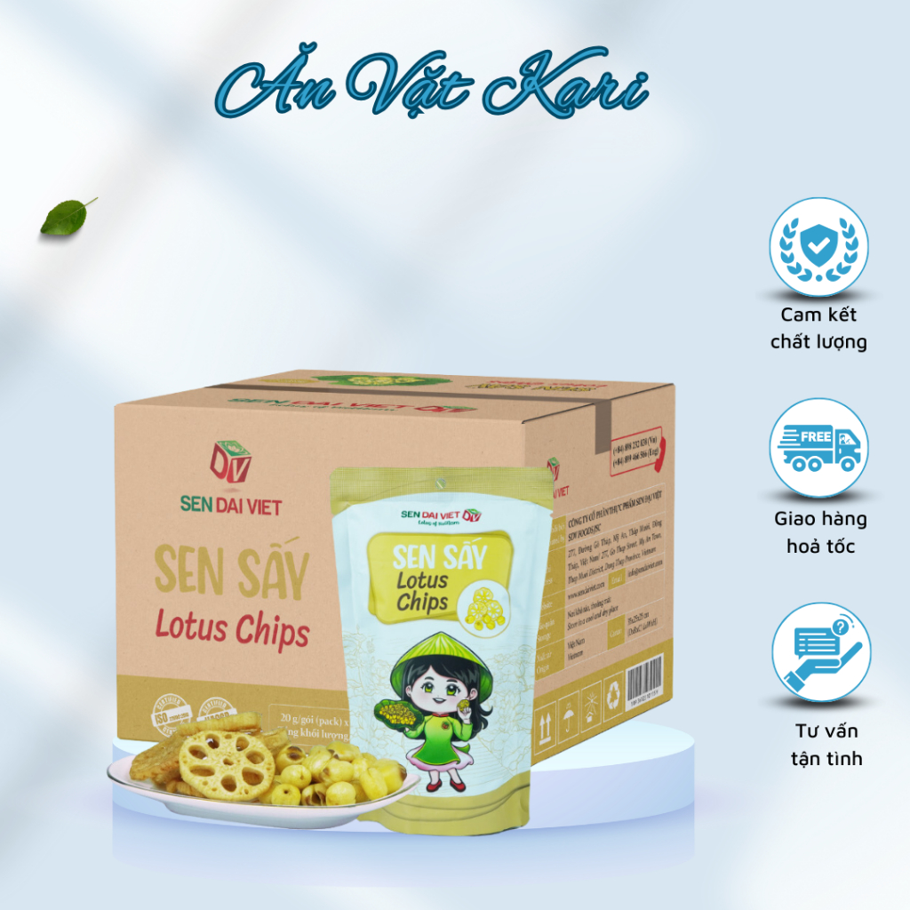 Lotus Chip Sugar-Free Dried Lotus Combo - Attractive, Energy Supplement ...