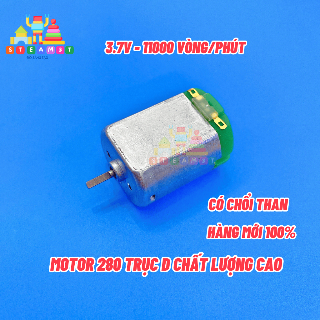 Motor 280 3.7V - 11000 cycles - with carbon brush - code F280 for cars ...
