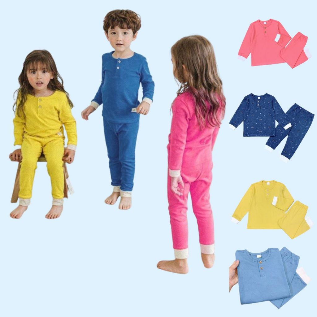 Genuine Korean-made long-sleeved clothes for boys and girls made of 100 ...
