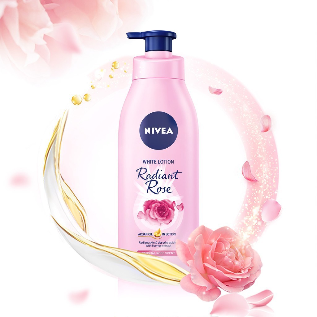 Nivea White Lotion Radiant Rose skin brightening Lotion with Rose scent ...