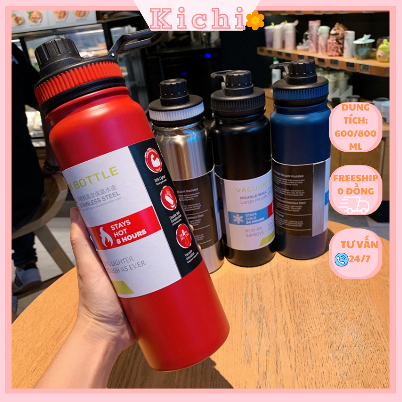 High quality 304 stainless steel sports thermos, 600ml 800ml water ...