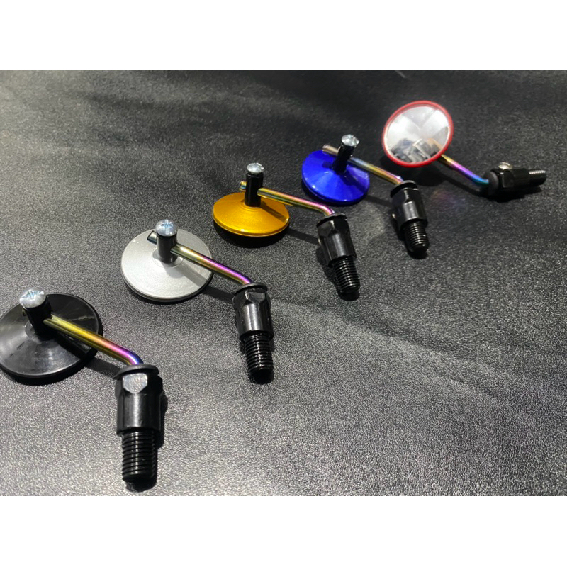 Mini Motorcycle Mirror 3Cm Diameter Full Aluminum Titanium Foot ...