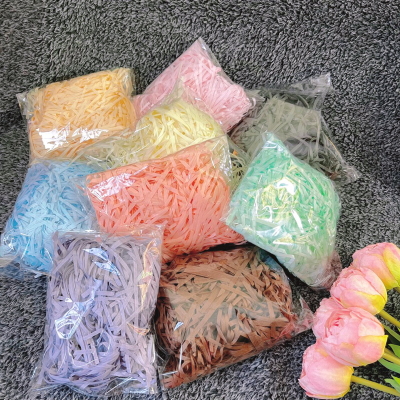 10 Gram Bag of Shredded Straw Paper Gift Box Liner Kraft Paper Fiber ...