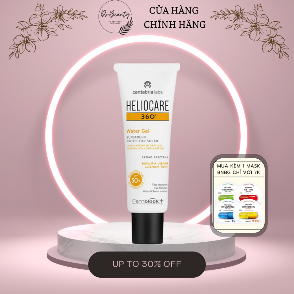 Helio Care 360 Water Gel Sunscreen SPF50 PA++++ 50ml (New Model ...