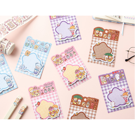 Boba tea soft drink milk tea notepad N89 cute notepad | Shopee Philippines