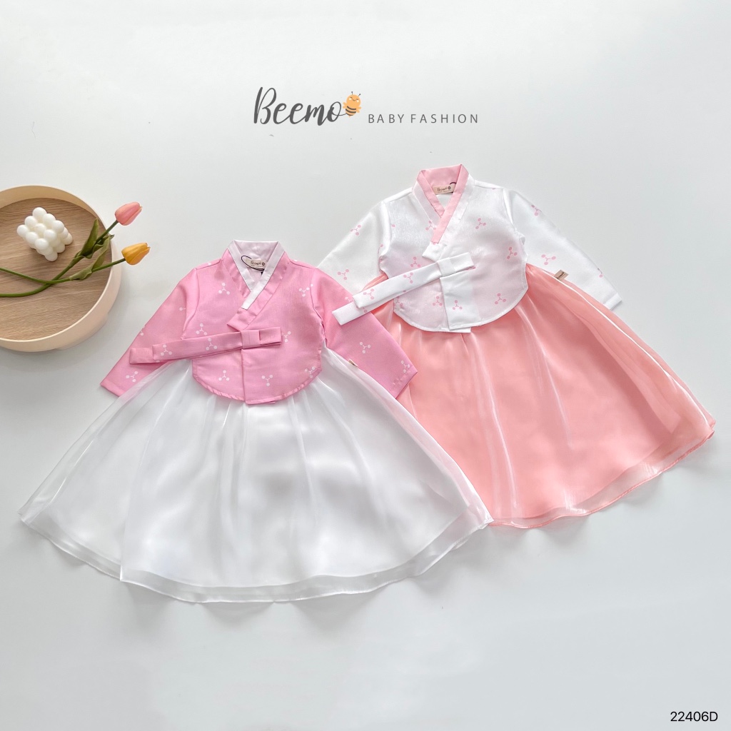 Beemo Korean hanbok set for girls, Korean tafta material, form-fitting ...